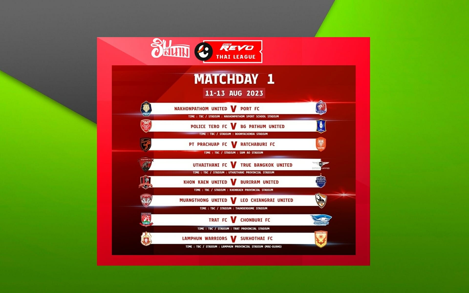 โคขาวเปิดคอกซดค้างคาวไฟ | อุทัยรับเเข้งเทพ | กว่างโซ้งเยือนกิเลน นัดเเรกไทยลีก