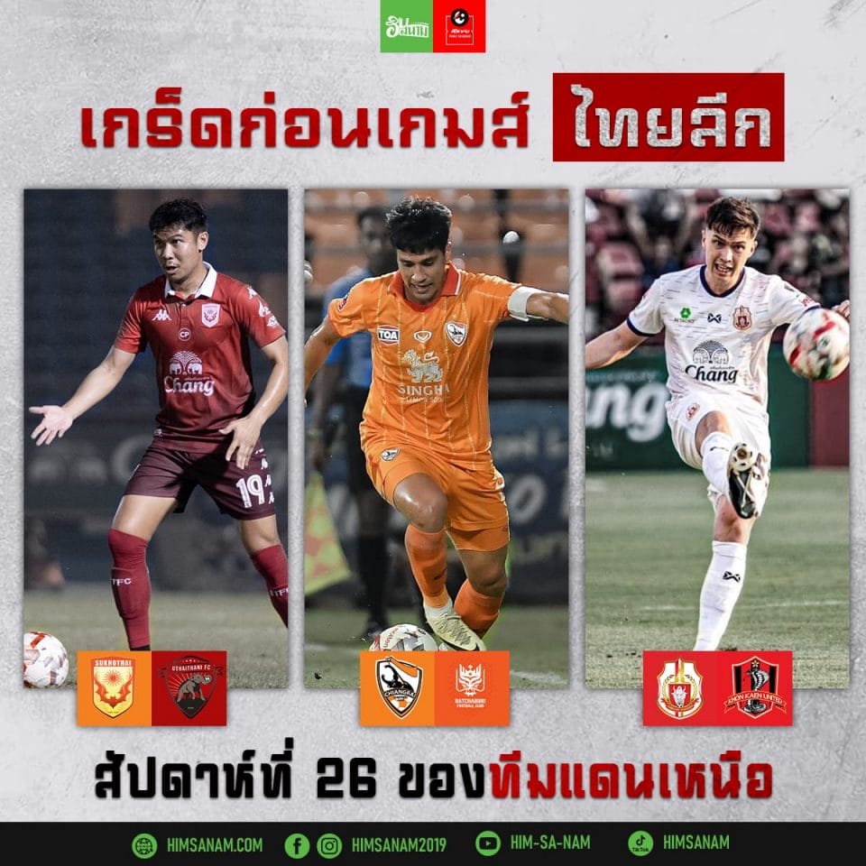 เกร็ดก่อนเกมส์ศึกไทยลีก นัดที่ 26 ของ 3 ทีมแดนเหนือ